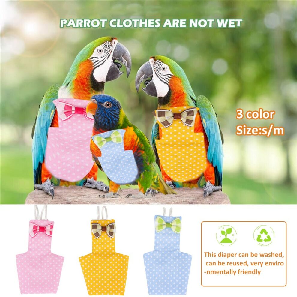 Handmade Adjustable Pet Bird Diaper Cockatiel Parrot Pigeon Flying Suit ...