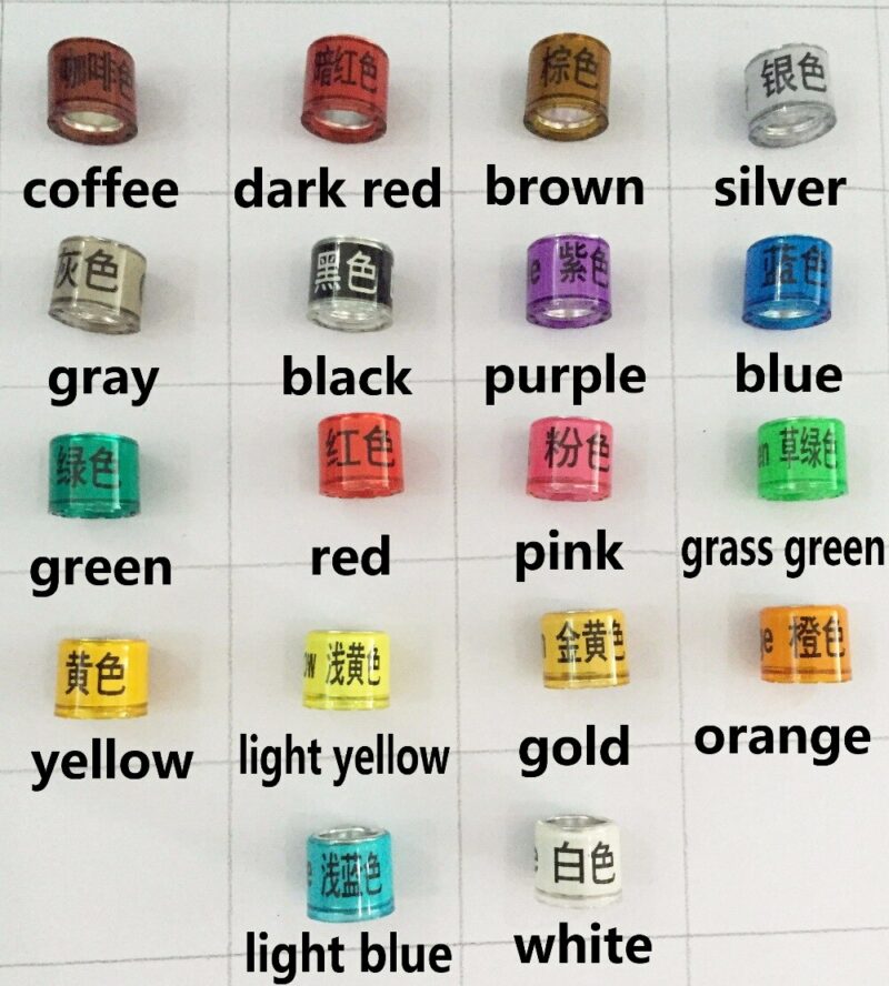 Custom Club Logo Racing Pigeon Identification Rings For Breeders ...