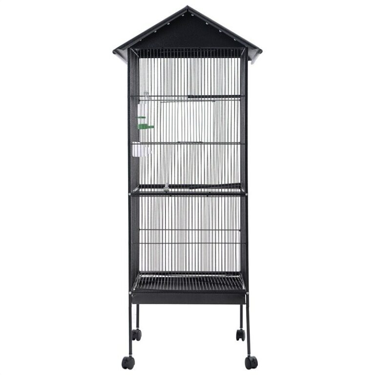 61inch Large Pet Bird Cage With Play Top Swivel Casters Slideout Trays ...