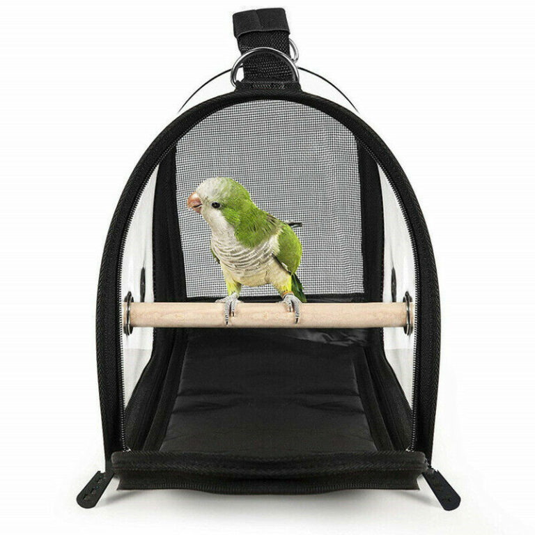 Portable Bird Cage Travel Carrier With Perch For Parrots Canaries ...