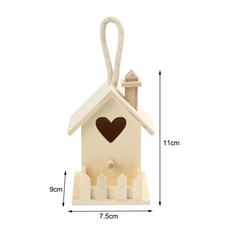 Wooden Hummingbird Nest Box Home Garden Decorative Bird House ...