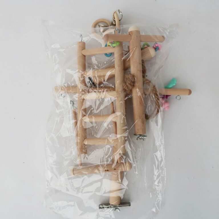 Wooden Parrot Play Gym With Swing Ladder Chewable Chain For Budgies ...