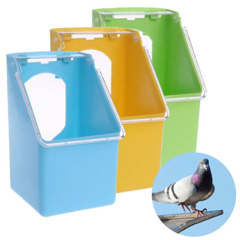 Bird Cage Water Dispenser Plastic Food Container For Parrots Pigeons ...