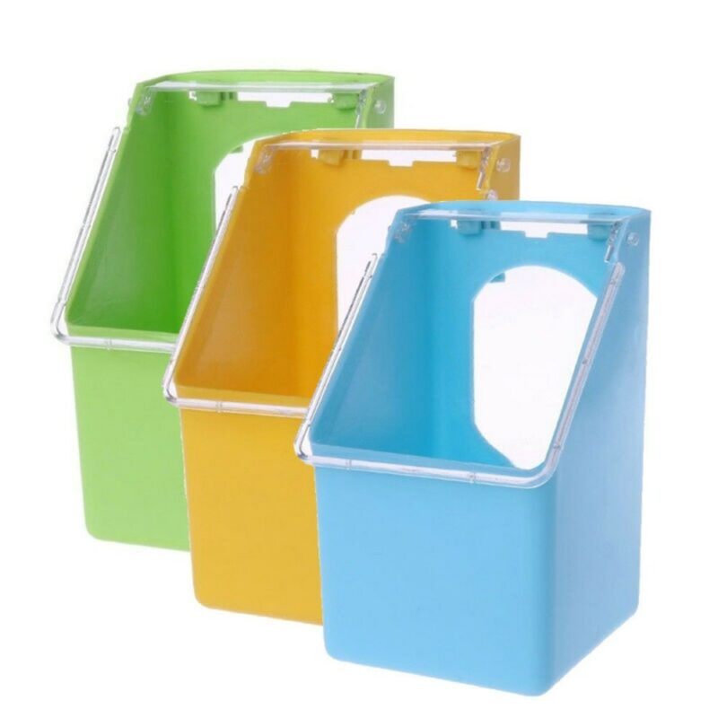 Bird Cage Water Dispenser Plastic Food Container For Parrots Pigeons ...