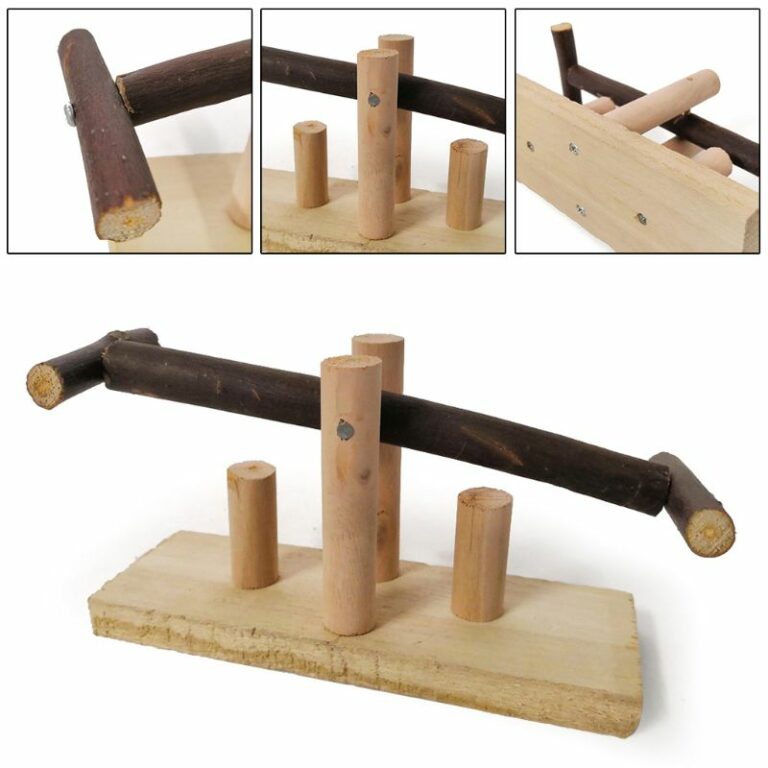 Parrot Rocking Seesaw Swing Wooden Perch Stand Toy For Parakeets K1mf ...