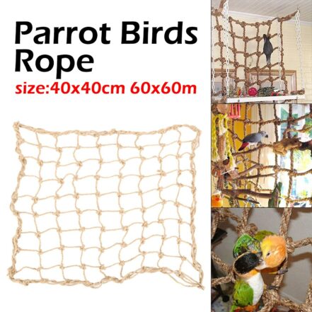 Hemp Rope Bird Climbing Net Parrot Swing Ladder Cage Toy With Buckles ...