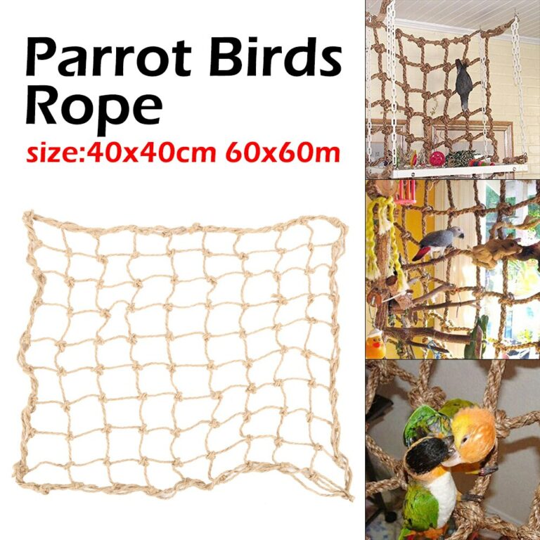 Hemp Rope Bird Climbing Net Parrot Swing Ladder Cage Toy With Buckles ...