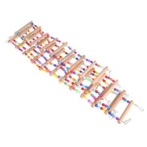 Parrot Ladder Stand Wooden Bird Cage Climbing Toys For Hamsters Parrots ...