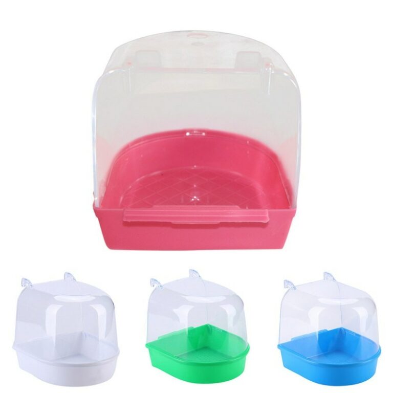 Parrot Pet Shower Cage Bird Bathing Bathtub With Standing Perch ...