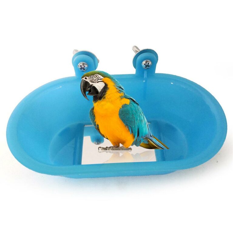 Parrot Pet Shower Cage Bird Bathing Bathtub With Standing Perch ...