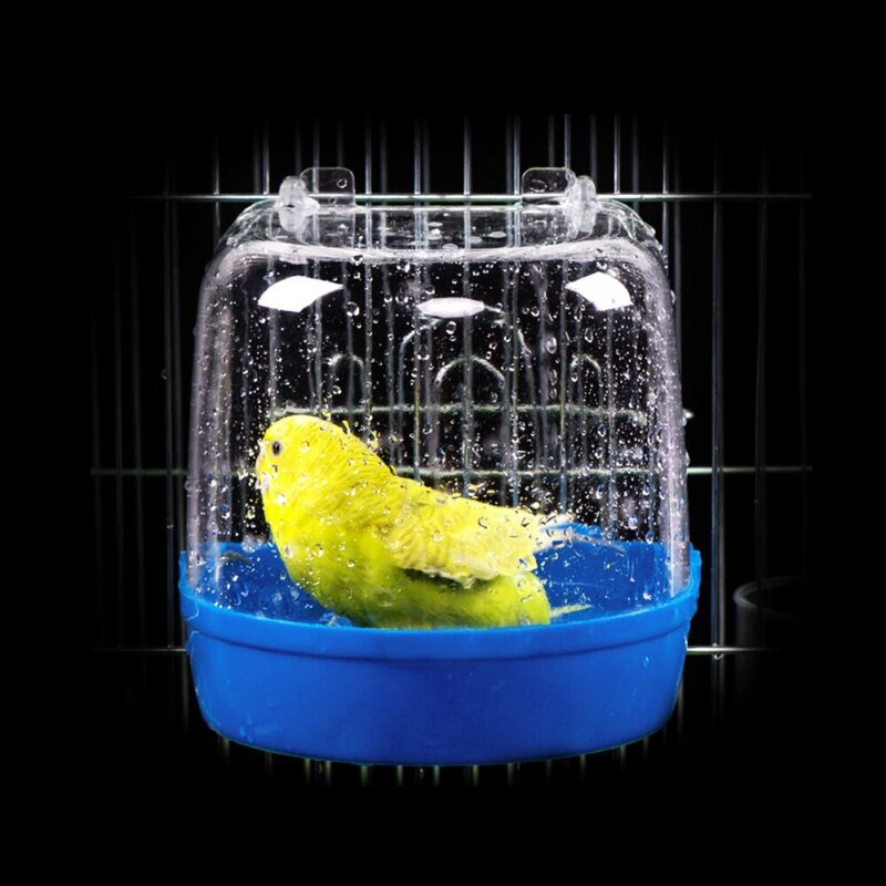 Parrot Pet Shower Cage Bird Bathing Bathtub With Standing Perch ...