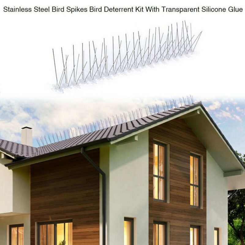 16piece Stainless Steel Bird Repellent Spikes For Roofs Orchards Pest ...