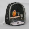 Breathable Space Capsule Parrot Backpack With Wood Perch Bird Feeder ...