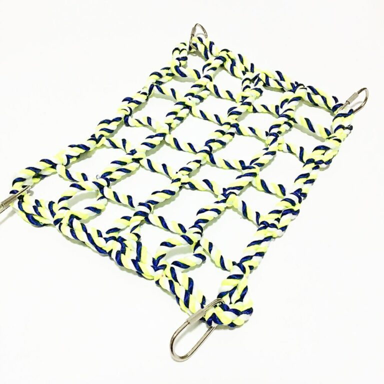 Small Animal Cotton Rope Climbing Net Parrot Cage Hanging Toy ...