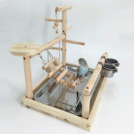Interactive Solid Wood Training Stand For Parrots Bird Game Shelf ...
