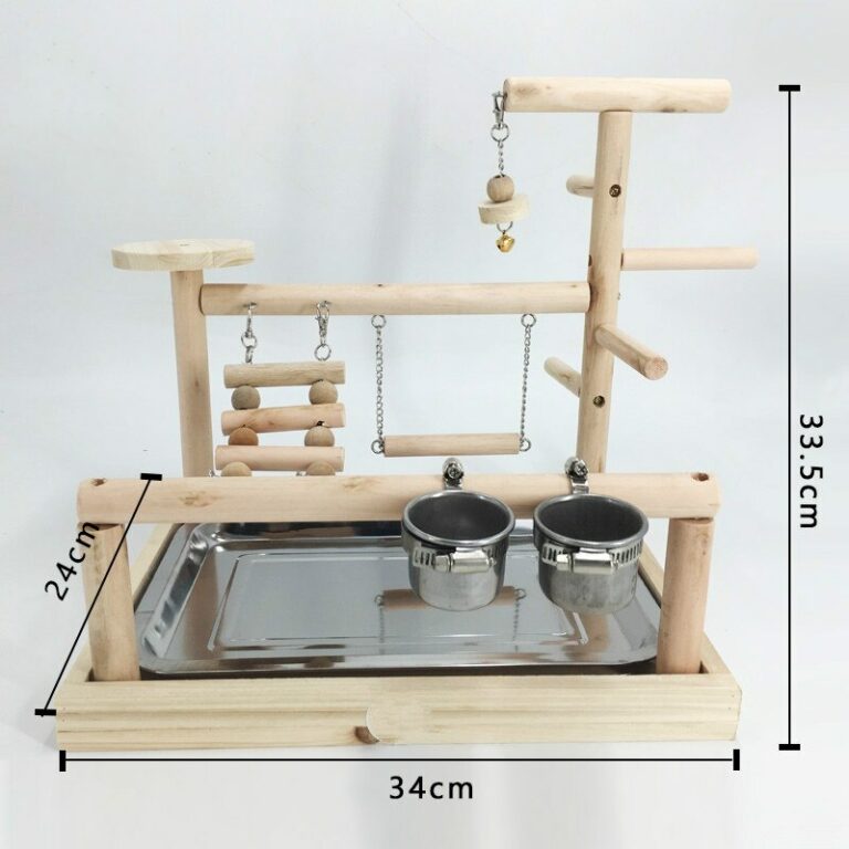 Interactive Solid Wood Training Stand For Parrots Bird Game Shelf ...