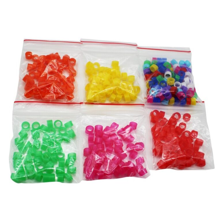 100pcs Parrot Finch Canary Gouldian Bird Leg Bands Assorted Sizes 25mm ...