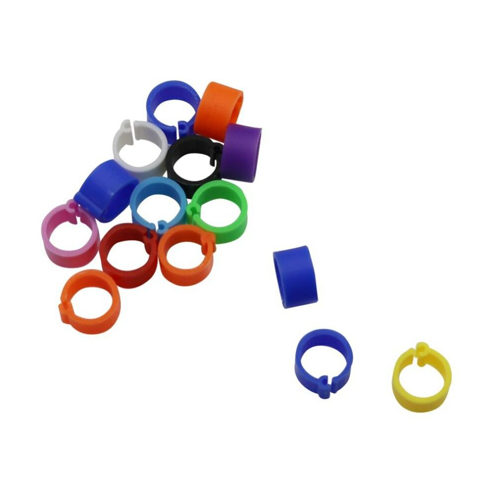 200 Pcs Multicolor Bird Leg Bands 8mm Id Pigeon Parrot Id Rings ...